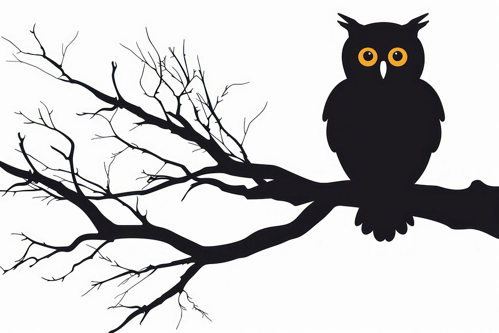 Owl silhouette clip art kangaroo | Free Photo Illustration - rawpixel