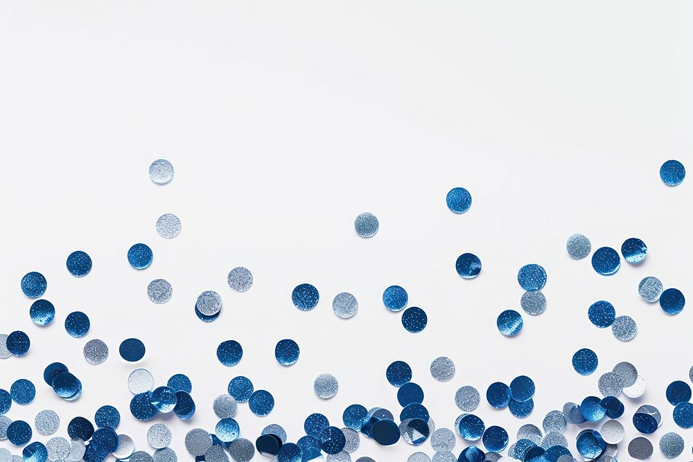 Blue silver confetti border accessories | Free Photo - rawpixel
