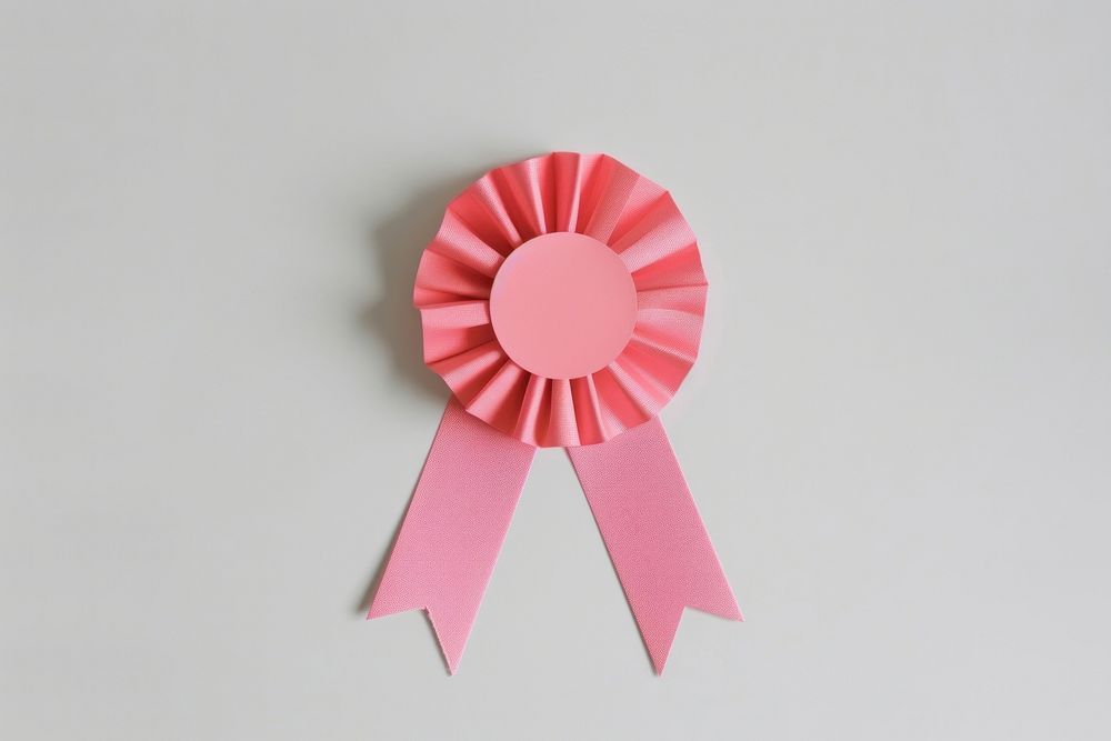 Pink ribbon award badge icon | Free Photo Illustration - rawpixel