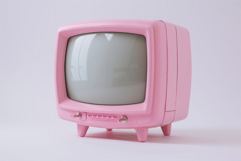 Retro Pastel Pink TV electronics | Free Photo - rawpixel