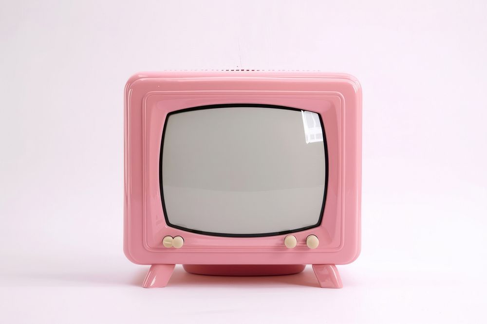 Retro Pastel Pink TV electronics | Free Photo - rawpixel