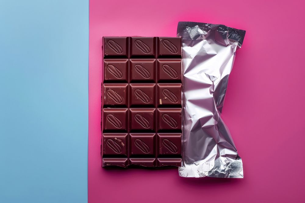 Chocolate bar opened wrapper aluminium | Free Photo - rawpixel