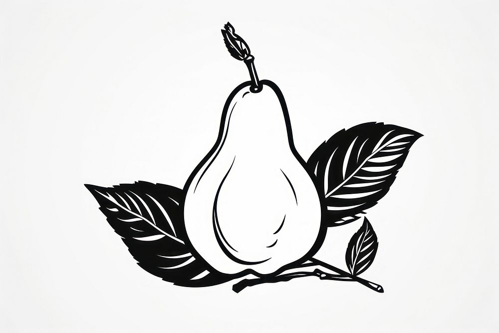 Pear illustrated produce drawing | Free Photo Illustration - rawpixel