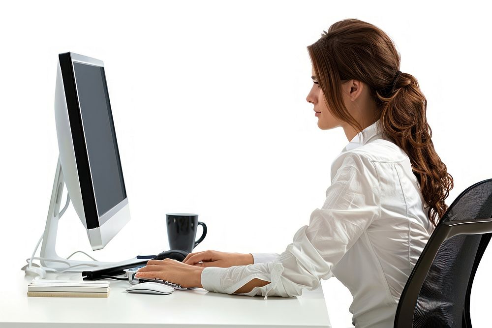 Woman backing data computer woman | Free Photo - rawpixel