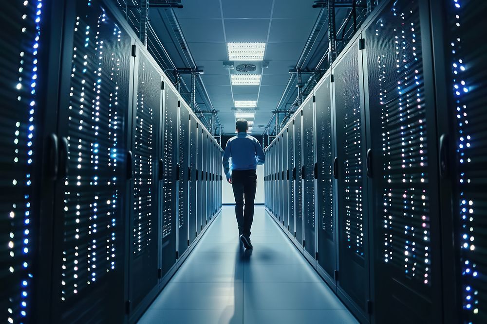 Modern interior server room datacenter | Free Photo - rawpixel