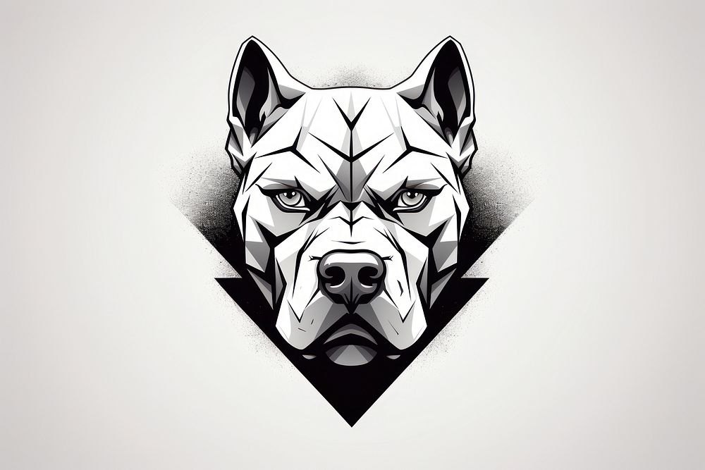 Pitbull logo illustrated drawing | Free Photo Illustration - rawpixel