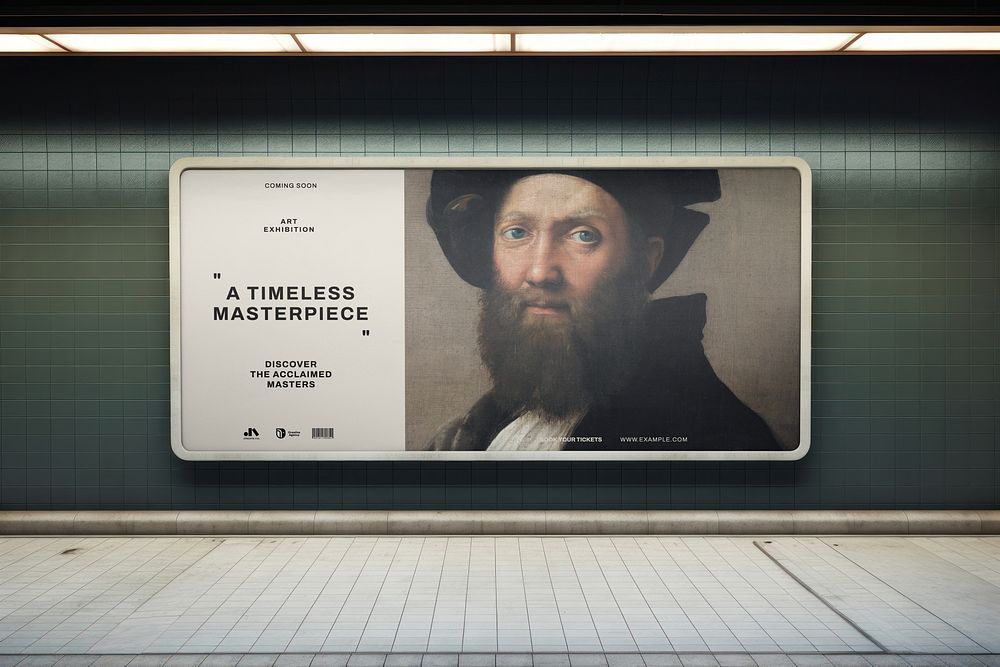 art exhibition ad sign | Free Photo - rawpixel