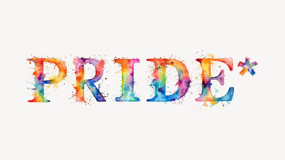 Pride word splashed watercolor alphabet | Free Photo Illustration ...