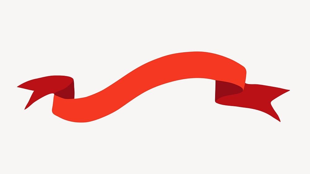 Red ribbon banner illustration | Free Photo - rawpixel