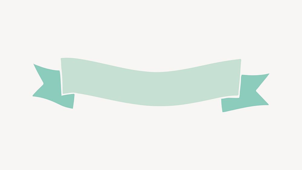 Pastel green ribbon banner illustration | Free Photo - rawpixel