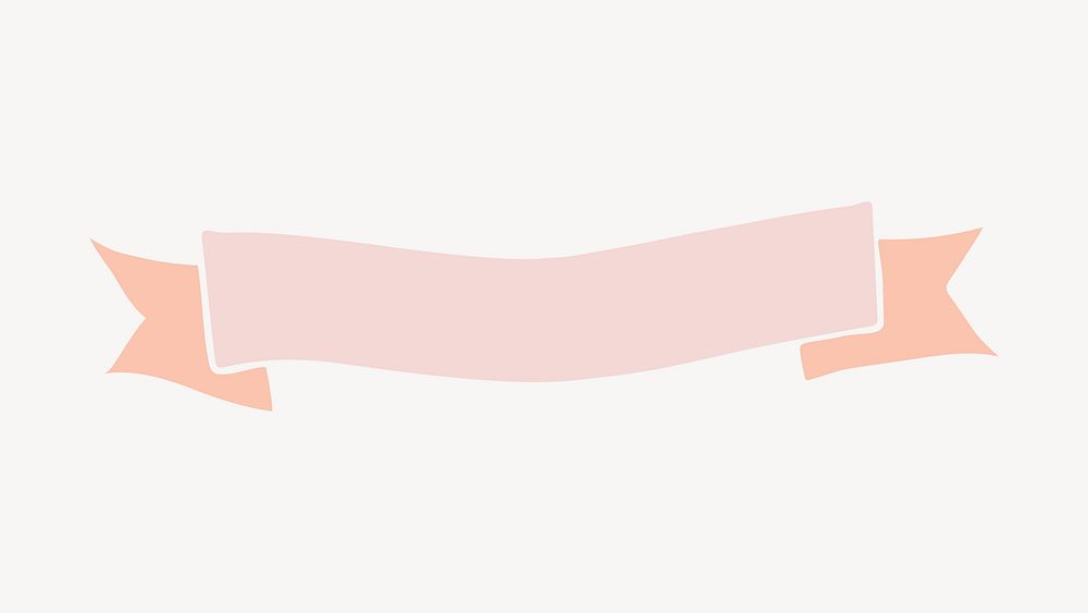 Pastel pink ribbon banner illustration | Free Photo - rawpixel