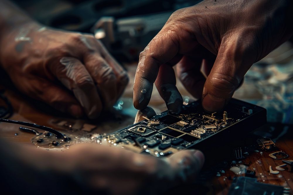 Hands disassembling remote control electronics | Free Photo - rawpixel