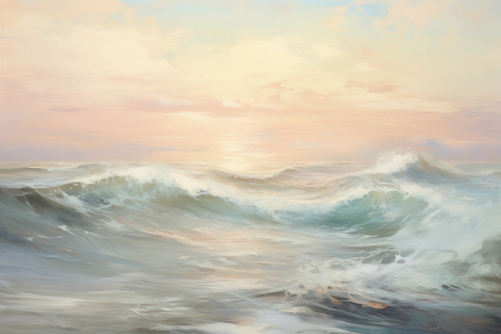Close pale ocean painting outdoors | Free Photo Illustration - rawpixel