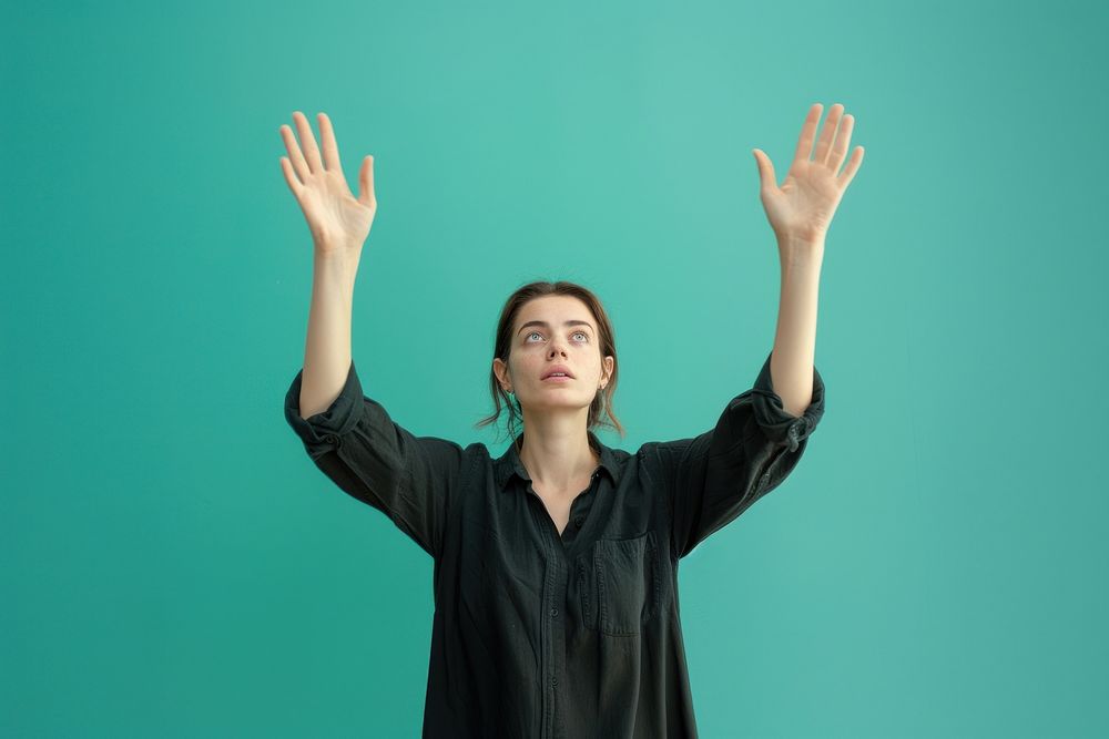 European woman apology hands portrait | Premium Photo - rawpixel