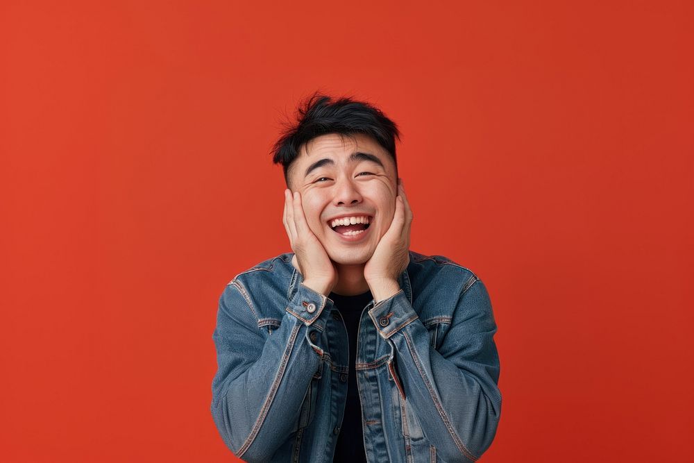 Asain man hands cupping face | Premium Photo - rawpixel