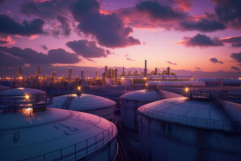 Petrochemical tank terminal architecture refinery | Free Photo - rawpixel