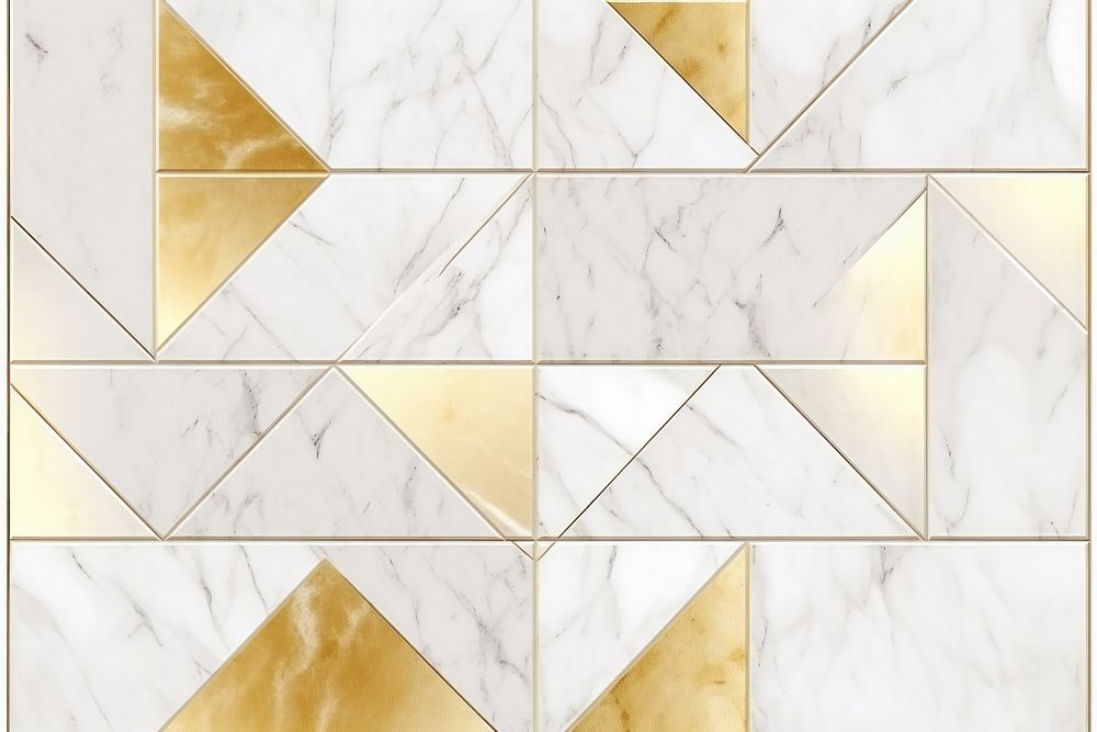 Gold geometric tile pattern flooring. | Premium Photo - rawpixel