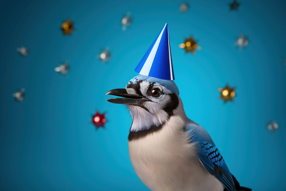Blue jay hat party hat | Free Photo - rawpixel Blue jay hat party hat | Free Photo - rawpixel