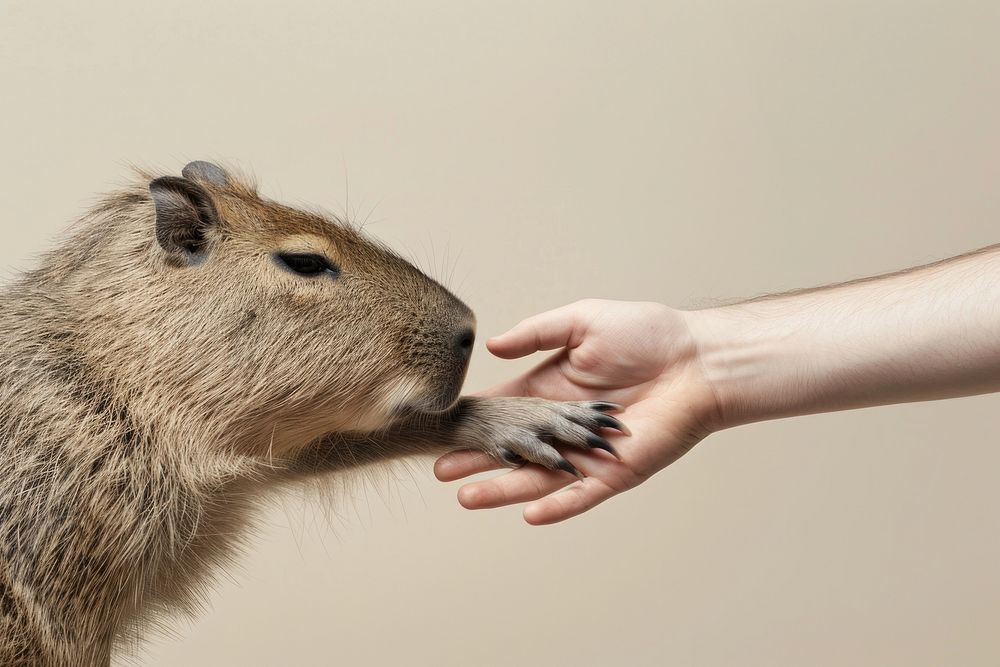 Capybara hand shaking leg human | Free Photo - rawpixel