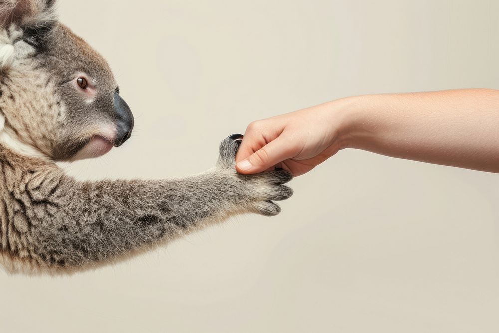 Koala hand shaking leg wildlife | Free Photo - rawpixel