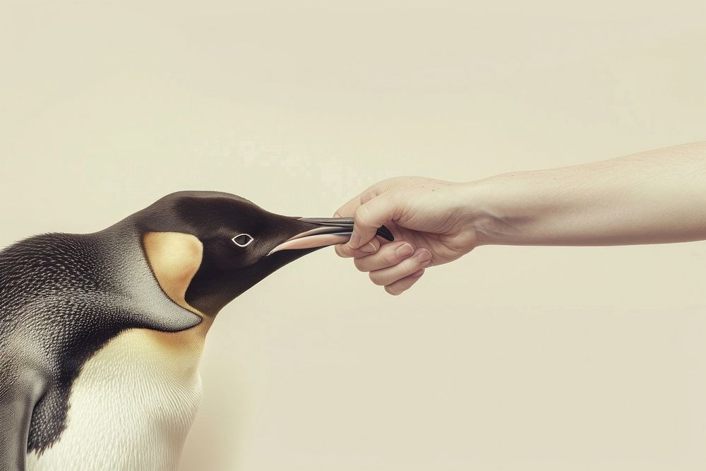 Penguin hand shaking leg animal | Premium Photo - rawpixel