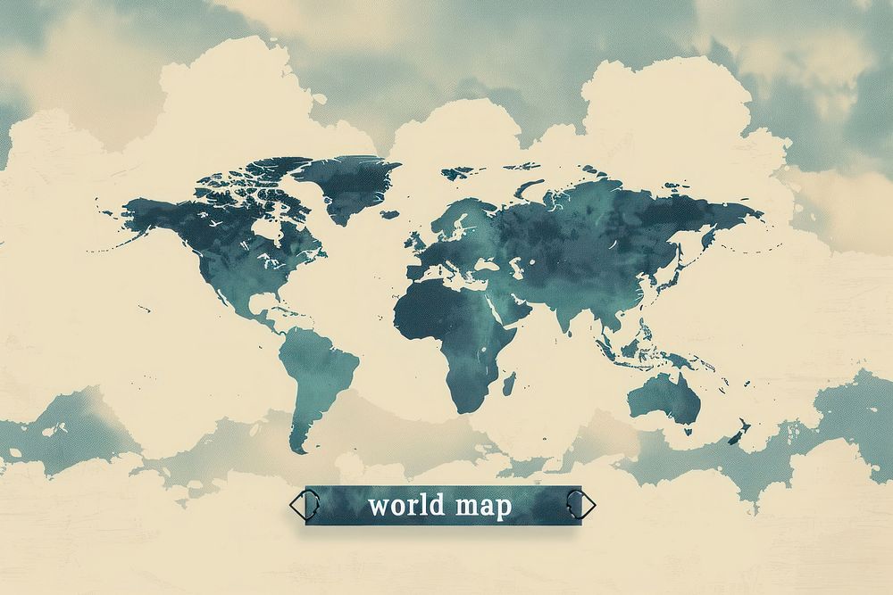 Illustration world map sea outdoors | Free Photo Illustration - rawpixel