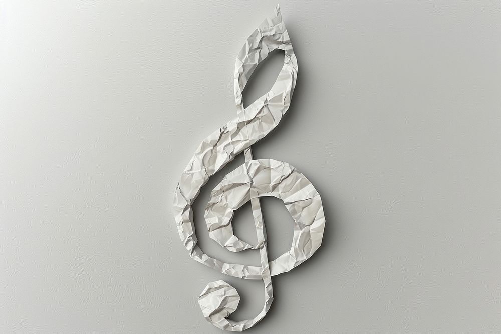 Musical note style crumpled symbol | Premium Photo - rawpixel