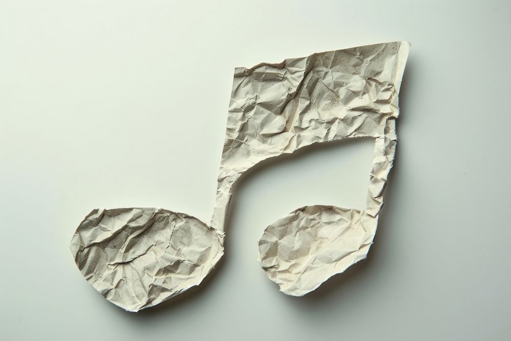 Musical note style crumpled paper | Free Photo - rawpixel