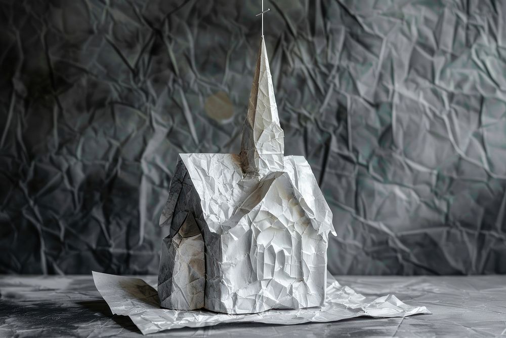 Church style crumpled paper handicraft | Premium Photo - rawpixel