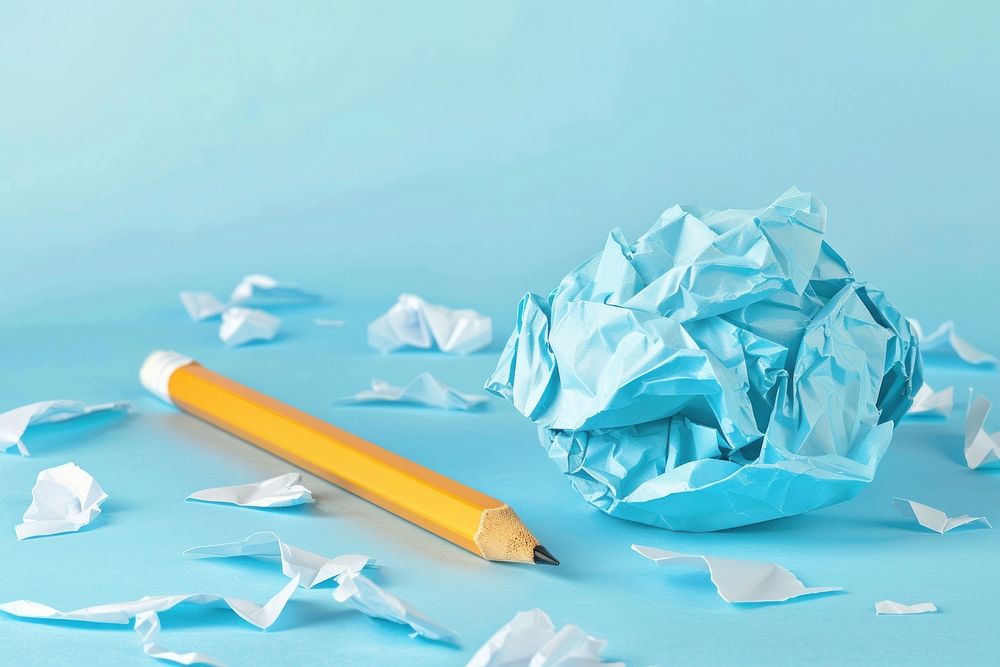 Education style crumpled paper pencil. | Free Photo - rawpixel