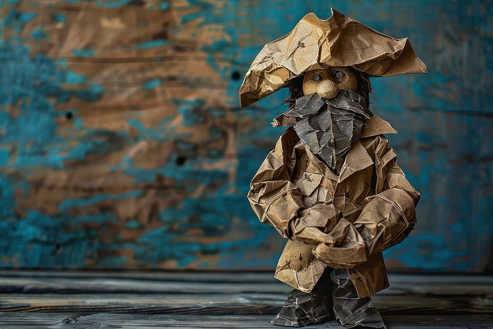 Pirate style crumpled person human | Free Photo - rawpixel