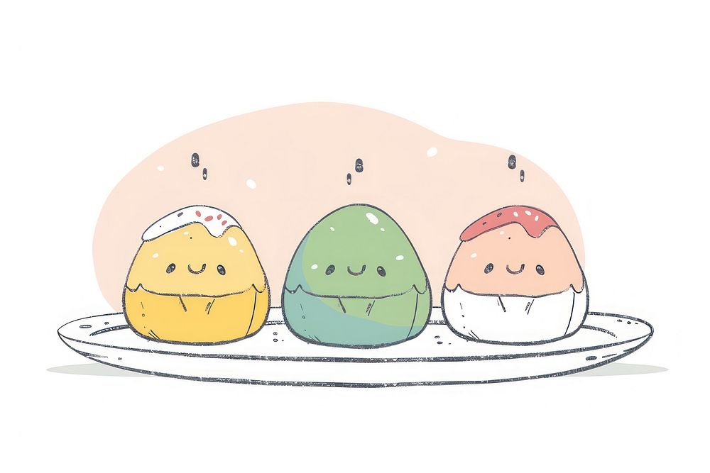 Mochi flat illustration art illustrated | Free Photo Illustration ...