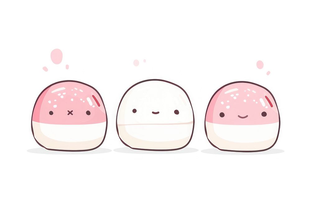 Mochi flat illustration art produce | Free Photo Illustration - rawpixel