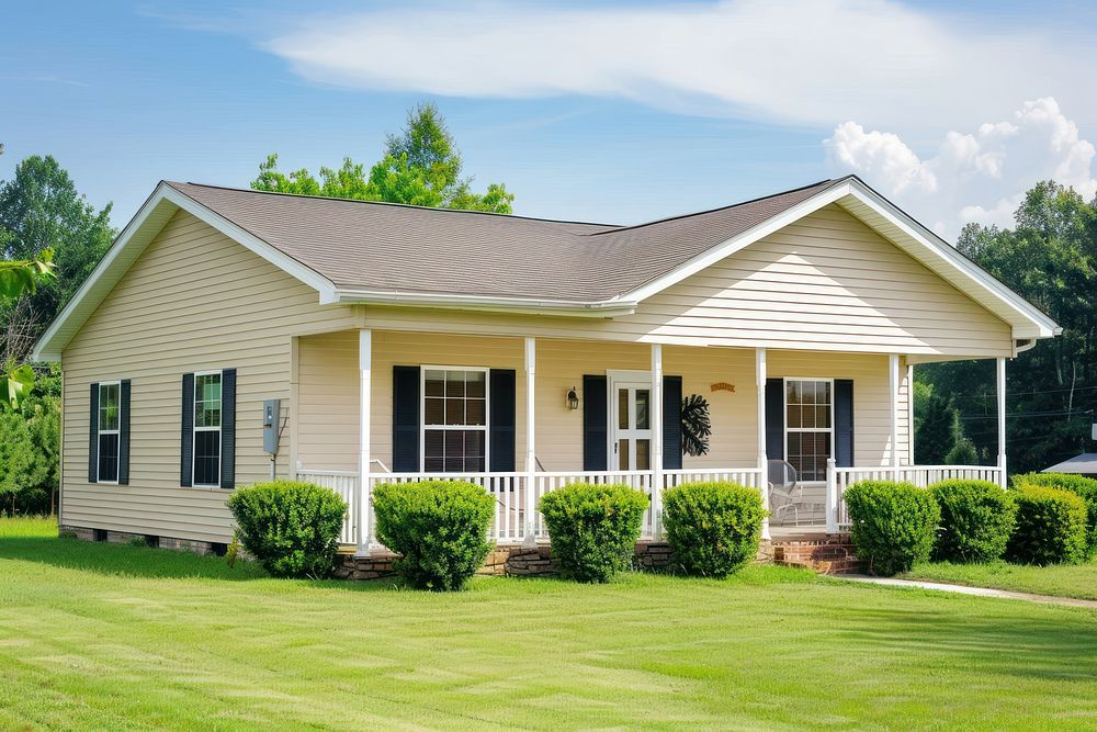 Beige siding house exterior architecture | Free Photo - rawpixel