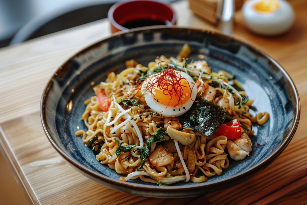 Yakisoba plate food meal. | Free Photo - rawpixel