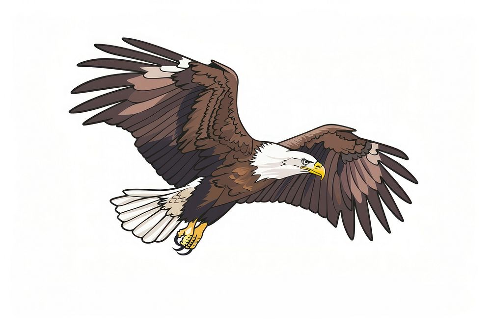 White-tailed sea eagle flat illustration | Free Photo Illustration ...
