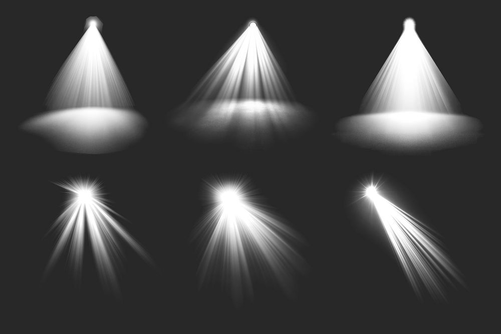 Light beam design element set | Free Photo - rawpixel