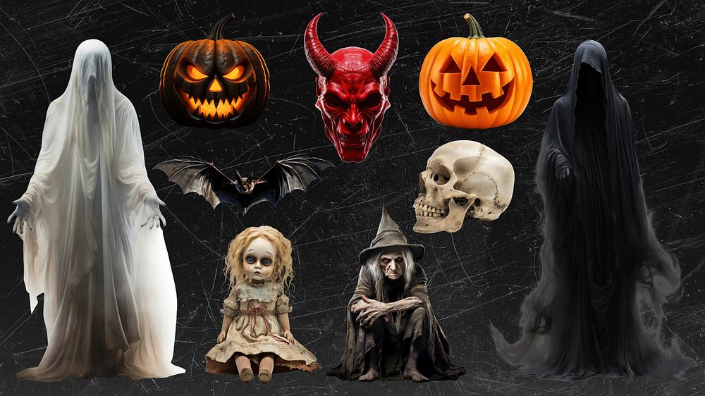 Halloween horror design element set | Free Photo - rawpixel