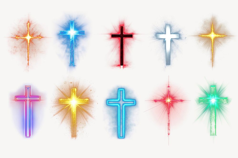 Radiant cross religious design element | Free Photo - rawpixel