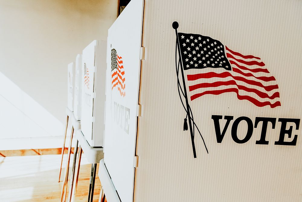 Voting booths American flag. Us | Free Photo - rawpixel