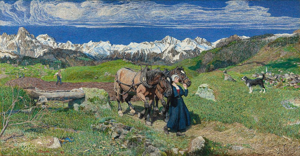 Spring Alps Giovanni Segantini. Original | Free Photo Illustration ...