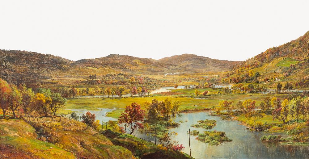 Vintage nature landscape illustration. Remixed | Free Photo ...