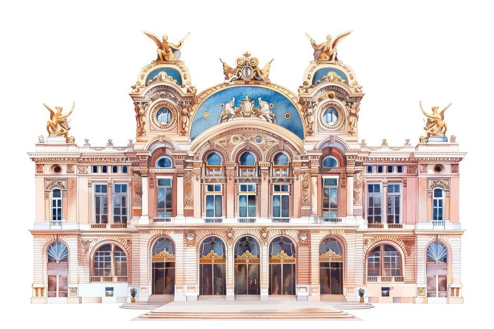 Opera Garnier architecture illustration building. | Free Photo ...