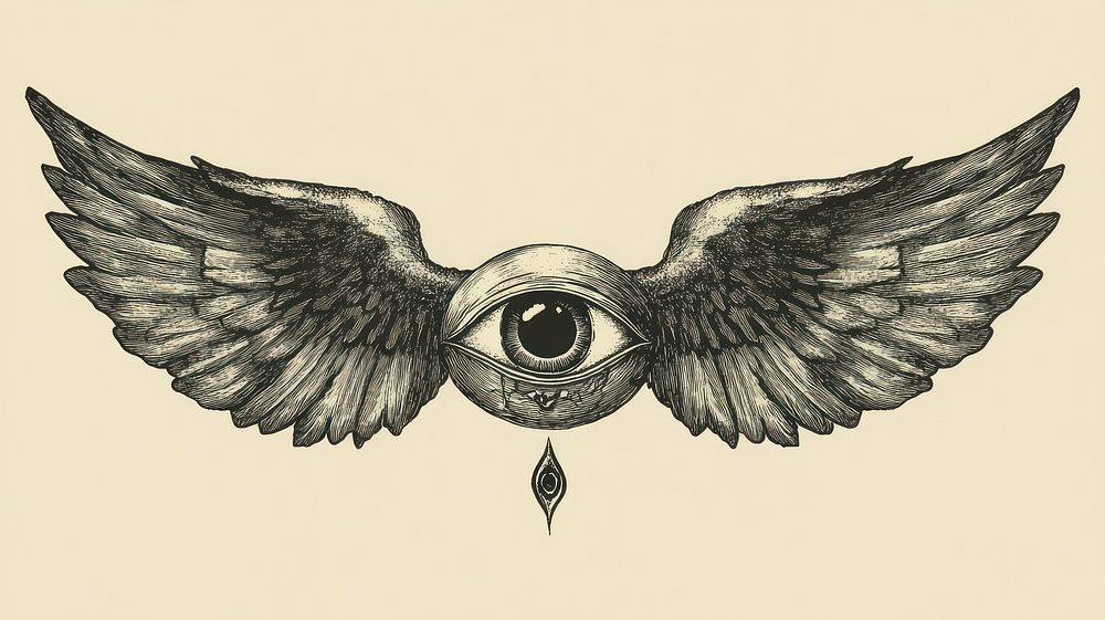 An evil eye wings illustration | Free Photo Illustration - rawpixel