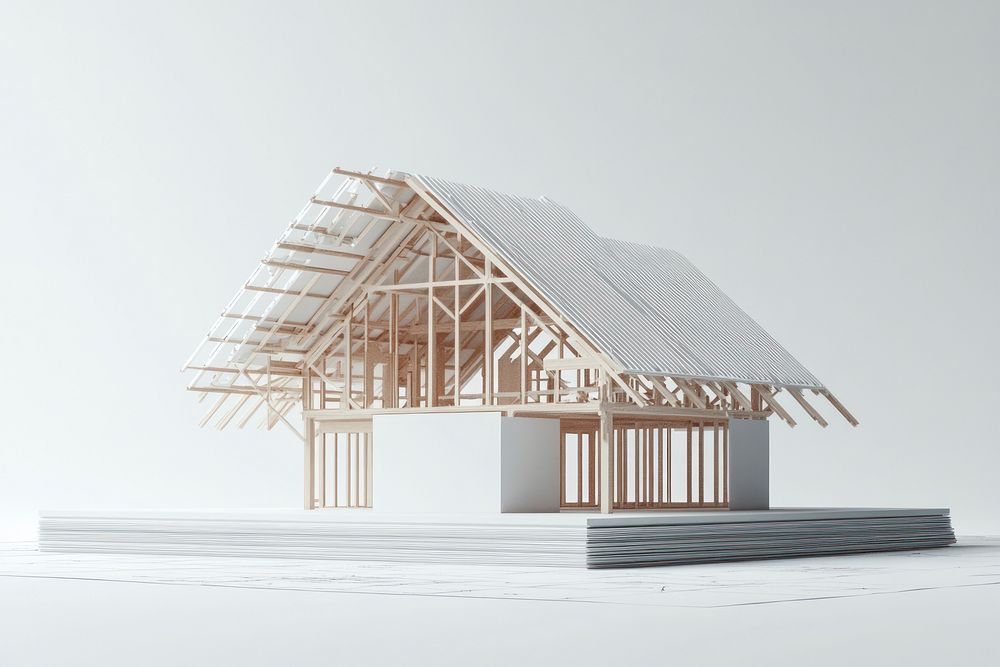 Simple house roof construction architecture | Free Photo Illustration ...