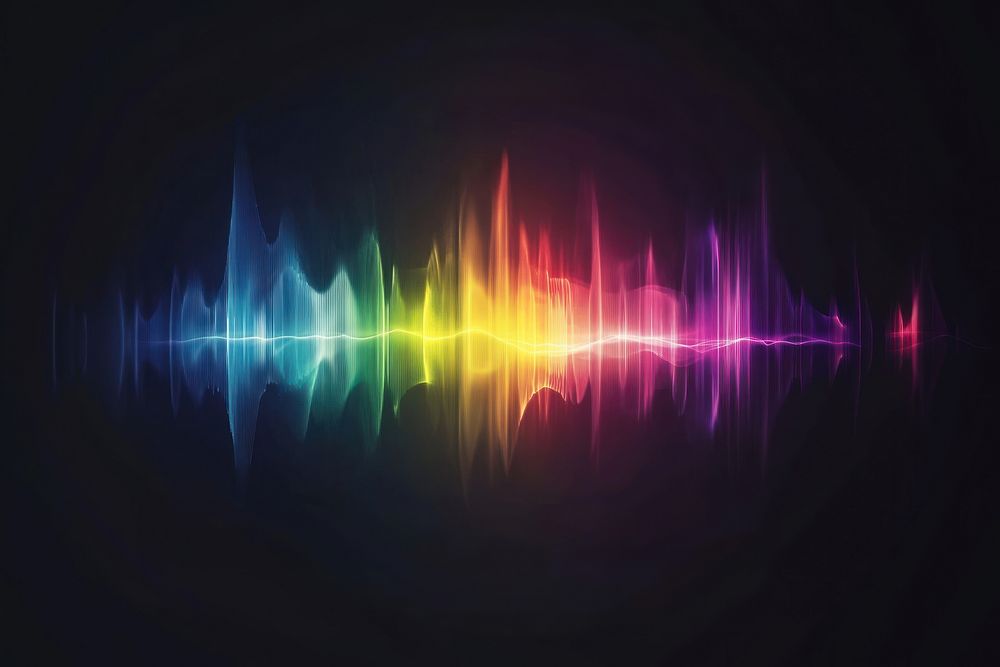 Colorful rainbow sound waves abstract | Free Photo - rawpixel