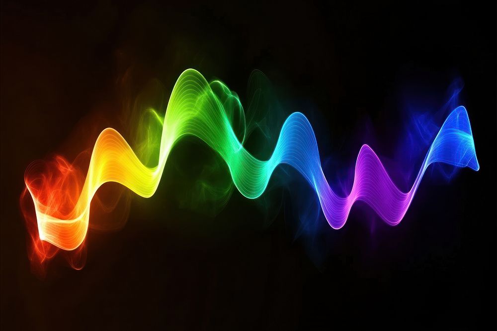 Colorful rainbow sound waves abstract | Free Photo - rawpixel