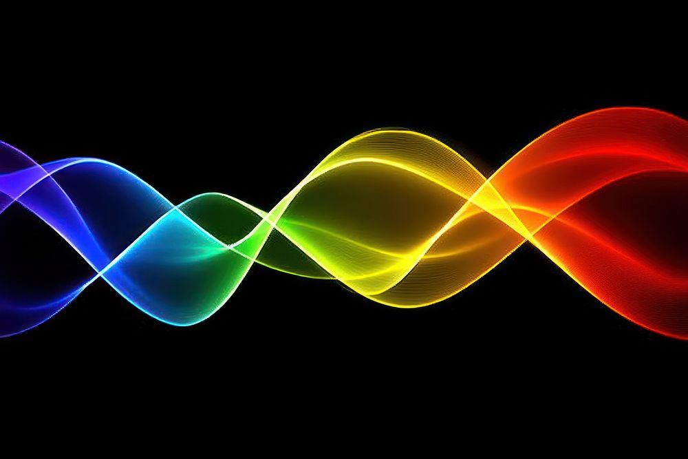 Colorful rainbow sound waves abstract | Free Photo - rawpixel