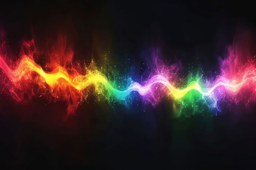 Colorful rainbow sound waves abstract | Free Photo - rawpixel