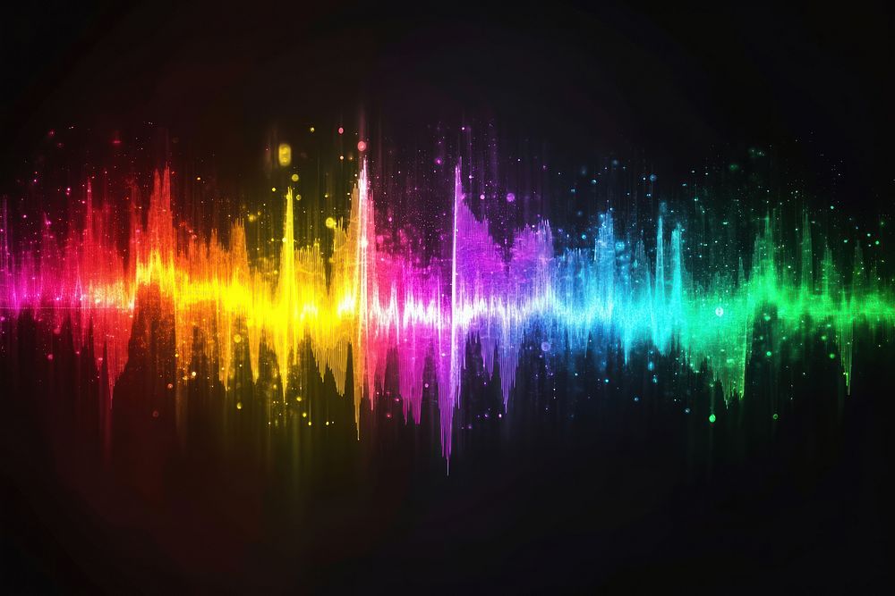 Colorful rainbow sound waves abstract | Free Photo - rawpixel